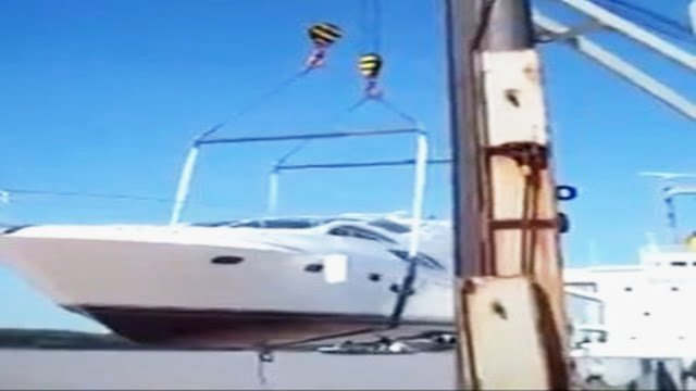 Luxury yacht launch fail – Canvids