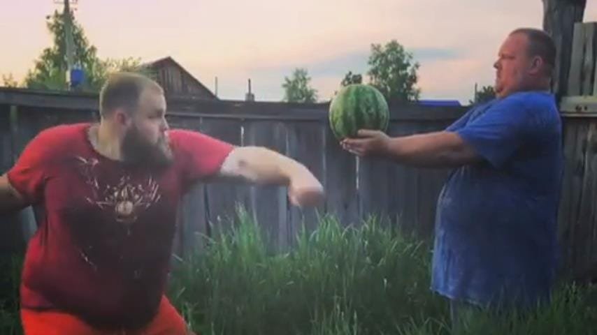 Vasily Kamotsky slaps a watermelon – Canvids