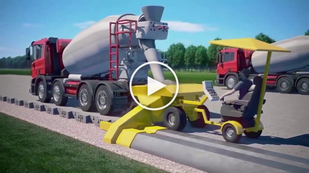 Skillful construction workers in action. Concrete formwork floating ...