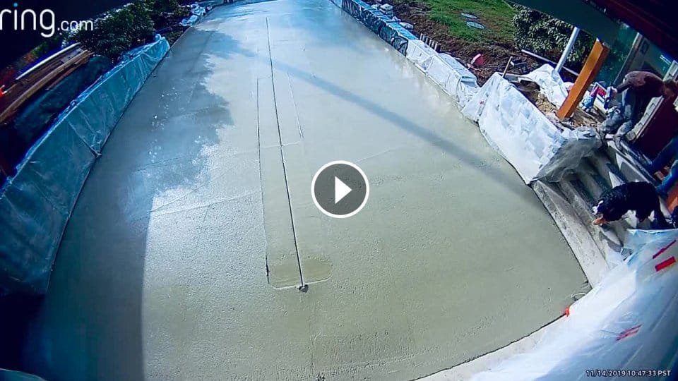 Skillful construction workers in action. Concrete formwork floating ...