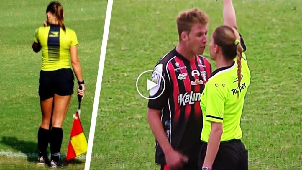 Rare moments with female referees in football – Canvids