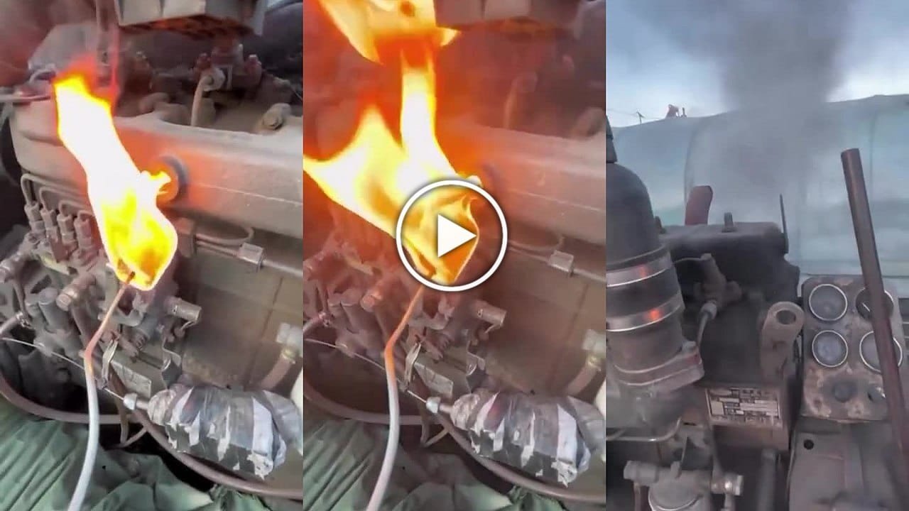 Starting an old diesel engine in winter – Canvids