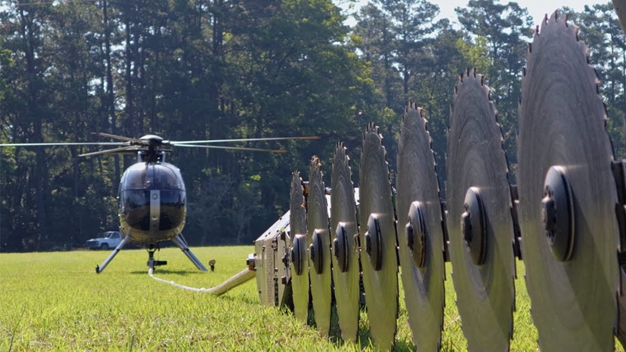 Aerial Helicopter Tree Sawing using spinning saw blade – Canvids